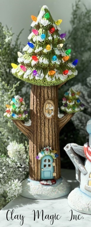 Clay Magic 13" Tree House CM-4339 - All Fired Up About Ceramics LTD